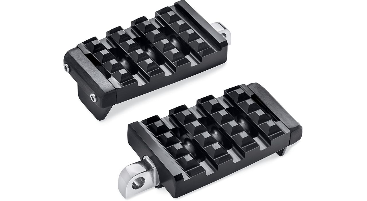 ハーレー純正 ドミニオン・コレクション フットペグ グロスブラック 【オス型マウント】 Harley Davidson Dominion ...